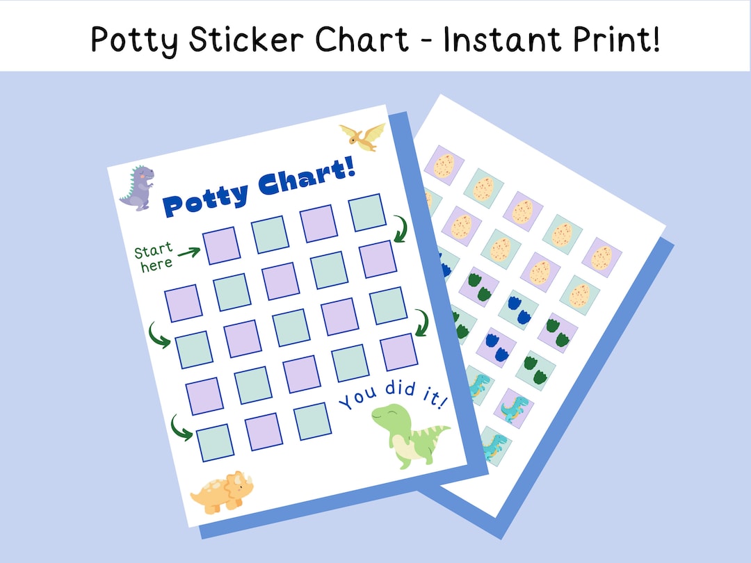 Potty Chart Printable Kids Potty Chart Potty Reward Chart - Etsy