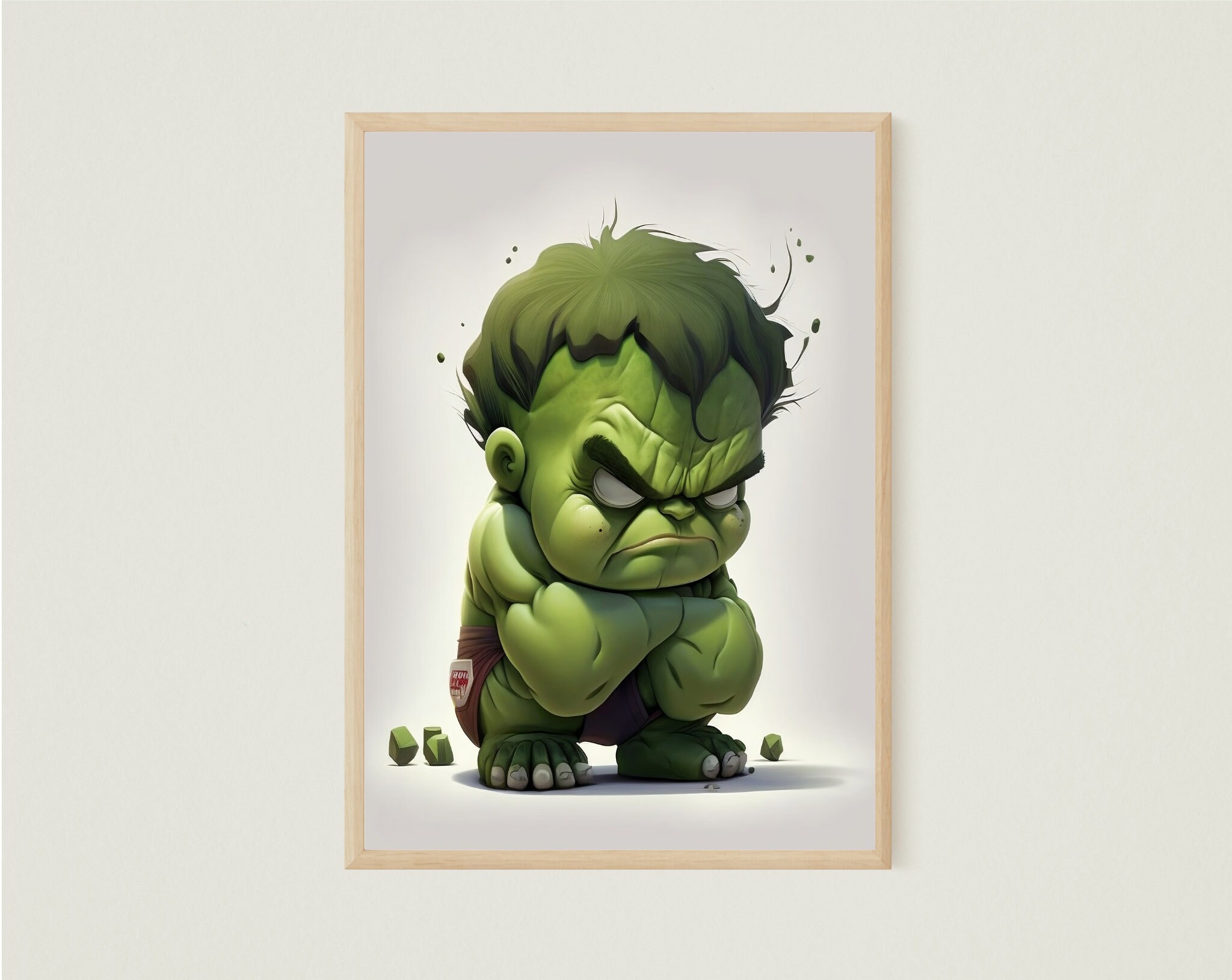 4 Set Superhero PRINTABLE Art Hulk Spiderman Iron Man America Marvel ...