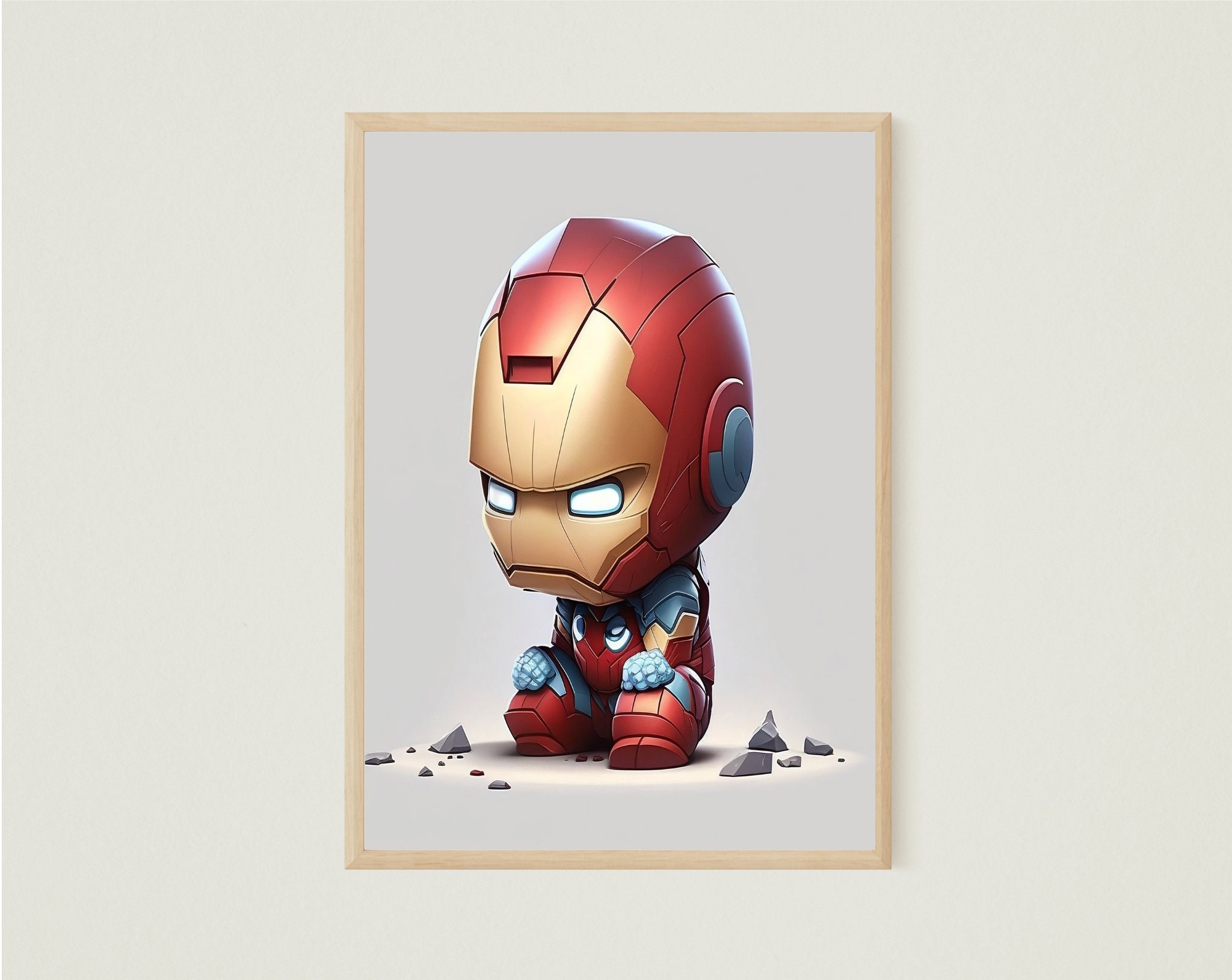 4 Set Superhero PRINTABLE Art Hulk Spiderman Iron Man America Marvel ...