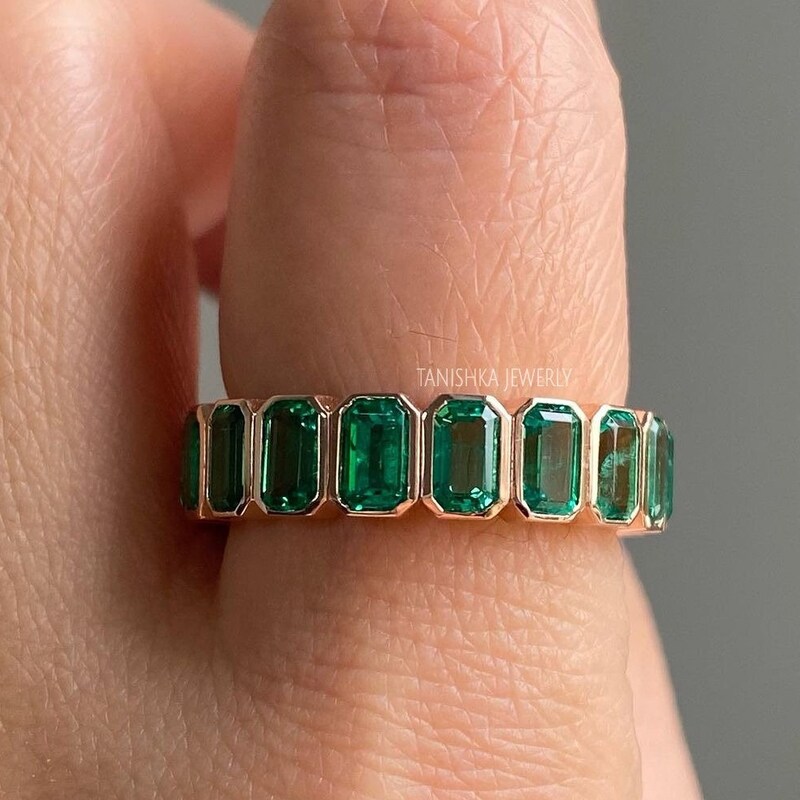 Emerald Stacking Ring - Etsy