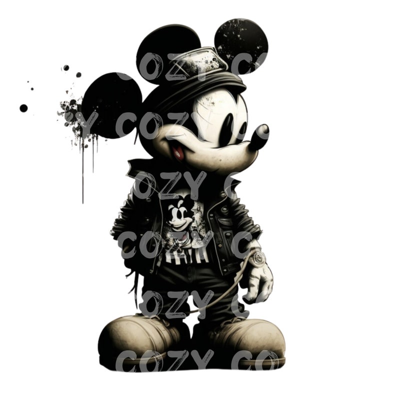 Mickey Mouse Black - Etsy