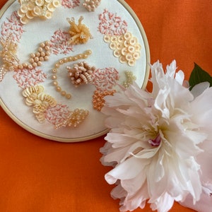 Kit 3D Bead Embroidery Kit Cream - Etsy