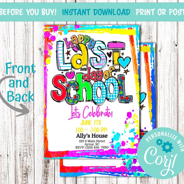 End of Year Class Party Invitation - Etsy