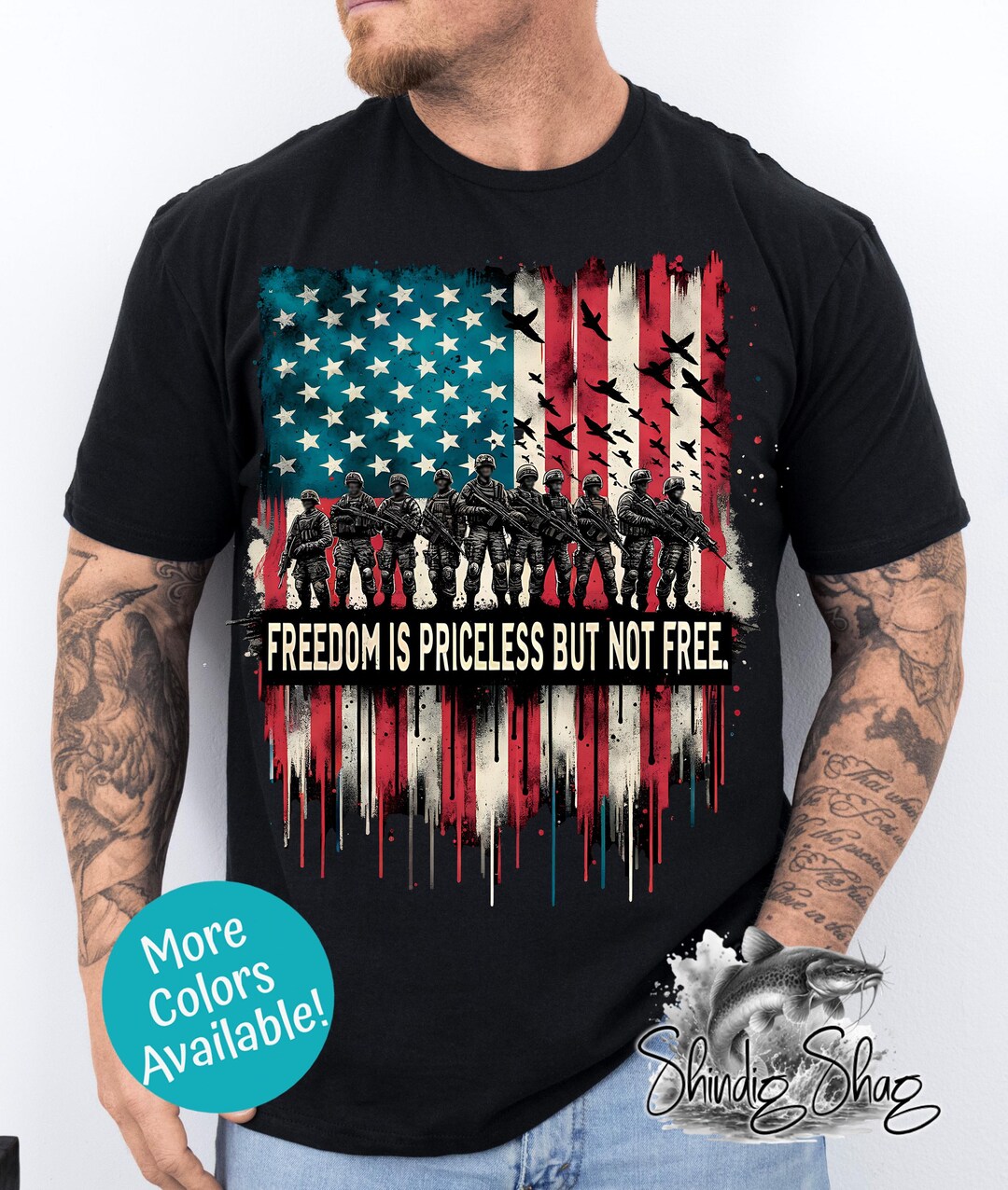 Patriotic American Flag Tee: Freedom Graphic, Unisex Jersey - Etsy