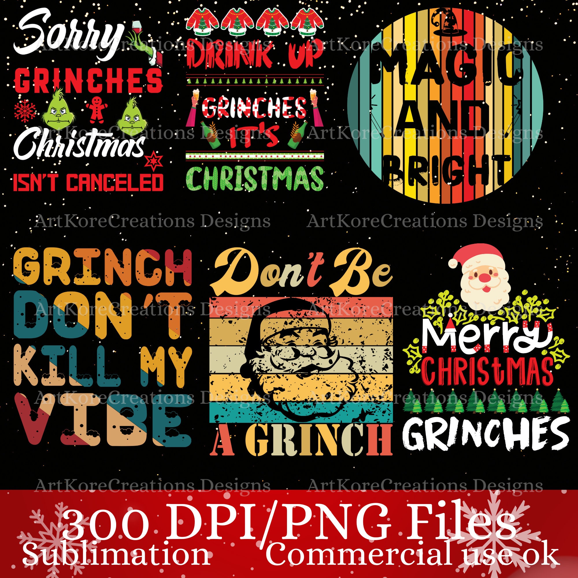 70 Grinch PNG/SVG Bundle Grinch Christmas Christmas Bundle - Etsy