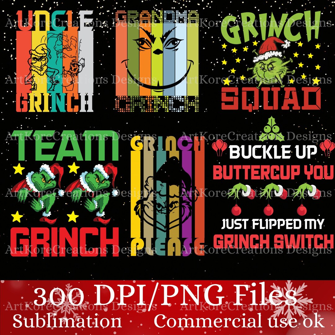 70 Grinch PNG/SVG Bundle Grinch Christmas Christmas Bundle - Etsy