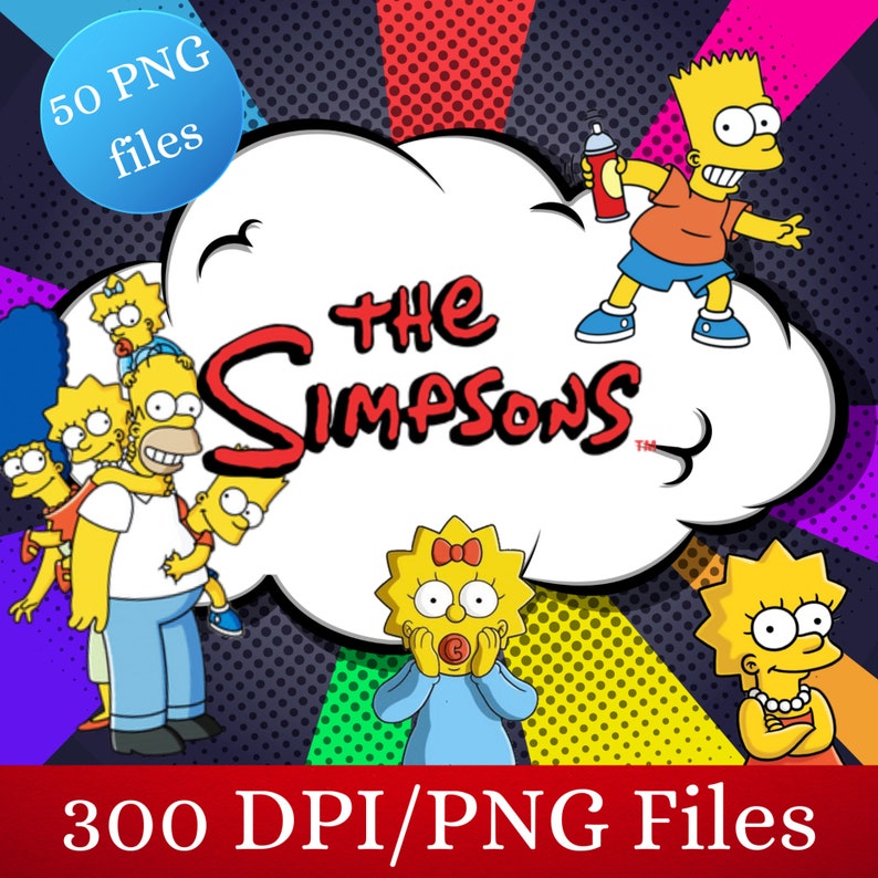 The Simpsons PNG Clipart Bundle (50 Files) - Etsy