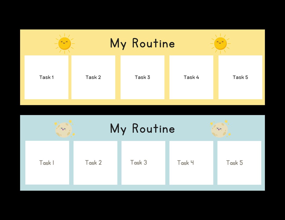 Visual Schedule, ADHD, Morning Schedule, Nighttime Schedule, ASD ...