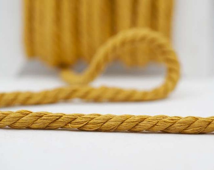 Lovely Quality Chunky Twisted Cord in Mustard 12 Mm Diameter BY THE ...