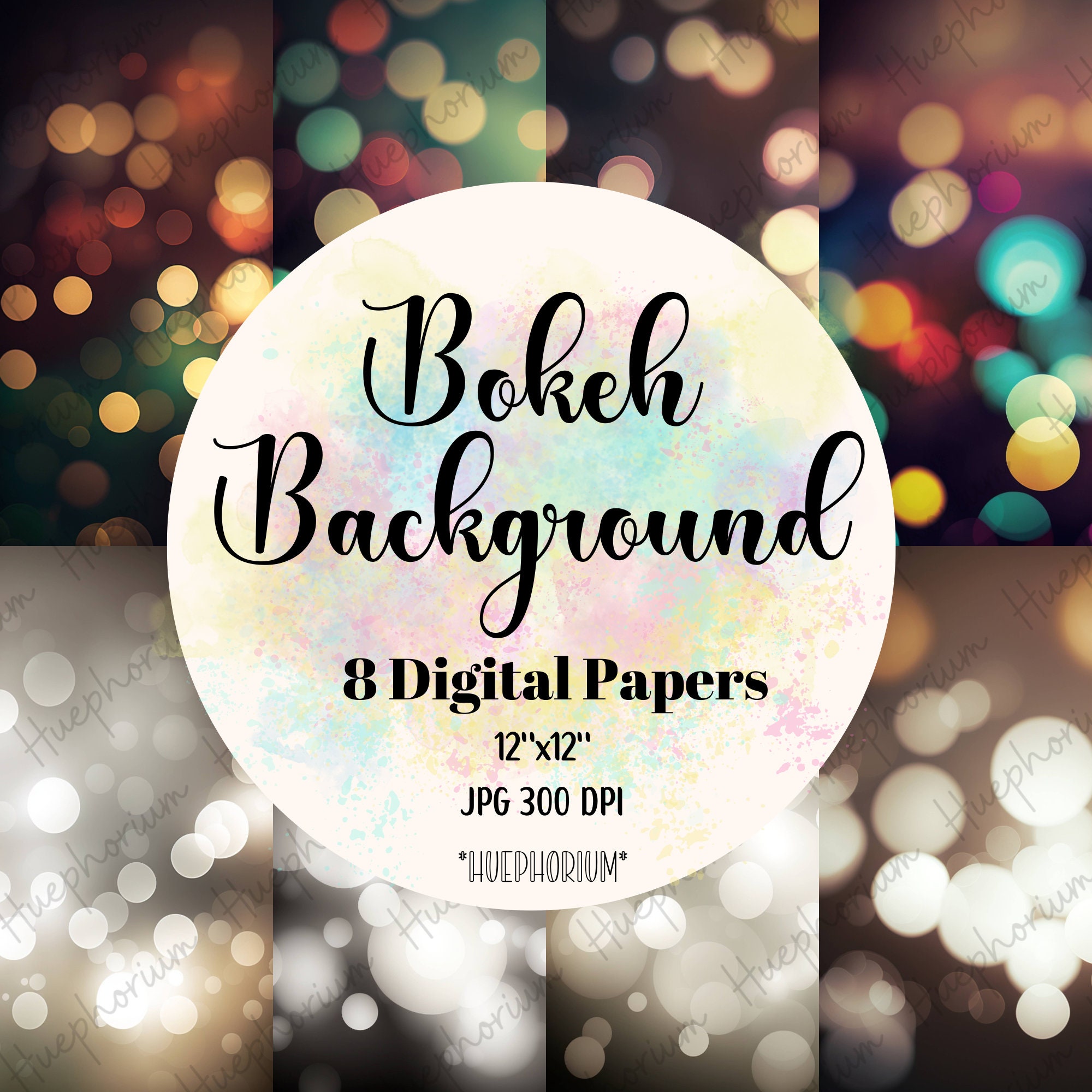 Bokeh Background, Backdrop, Overlay, Digital Paper, Clip Art ...