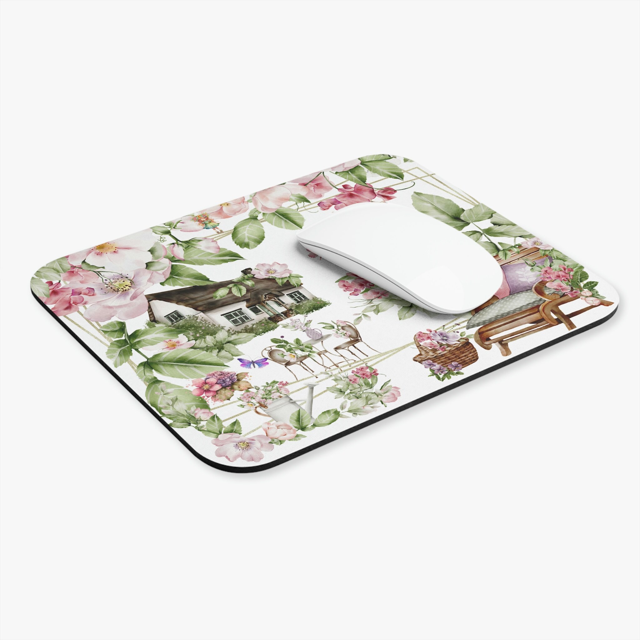 Garden Mouse Pad, English Garden Mouse Pad, Scottish Garden Mouse Pad ...