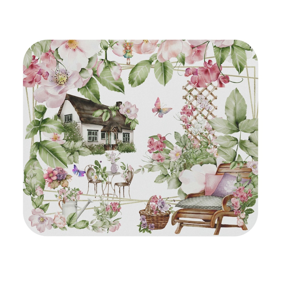 Garden Mouse Pad, English Garden Mouse Pad, Scottish Garden Mouse Pad ...