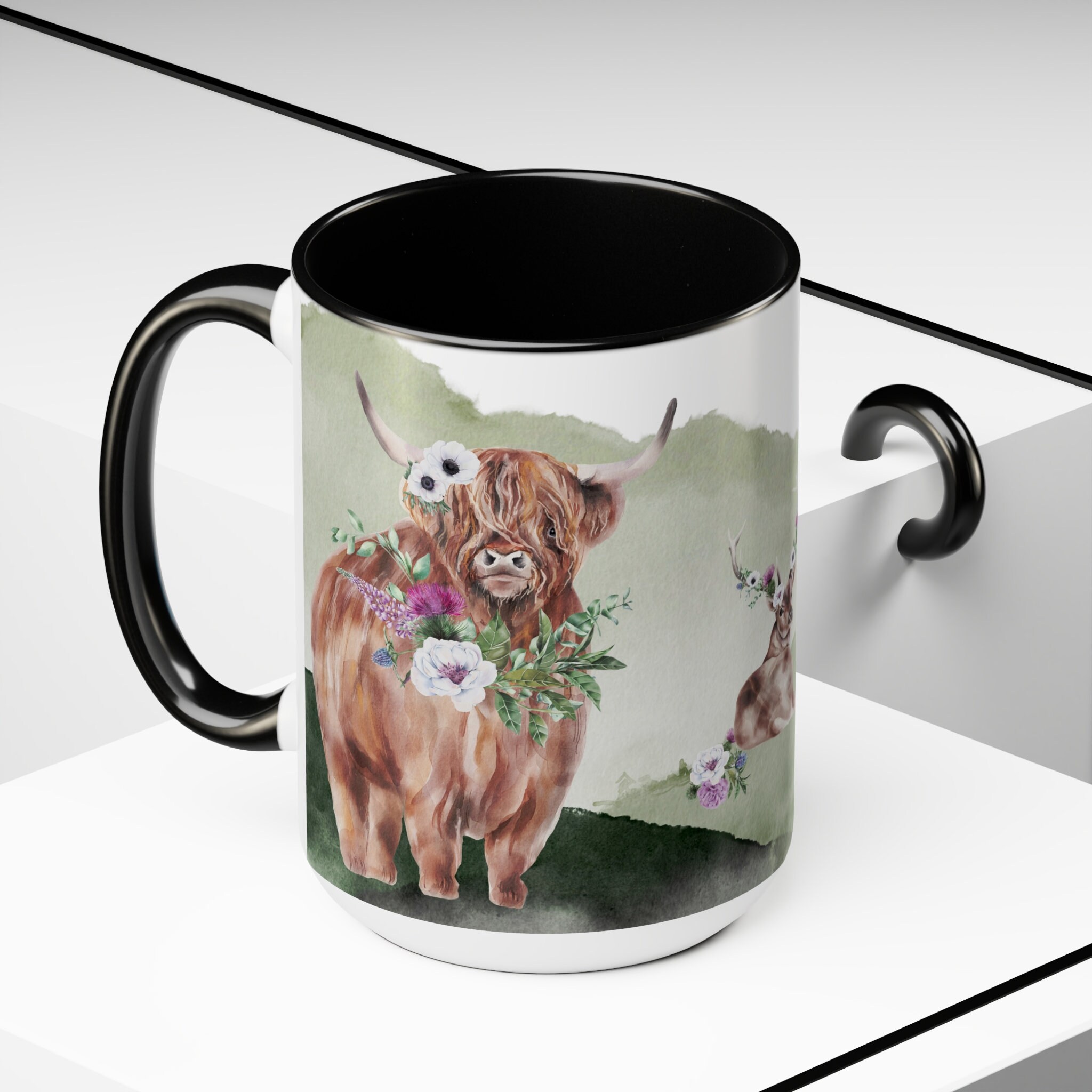 Highland Hairy Cow Mug/large 15 Oz Scottish Mug With Hairy - Etsy