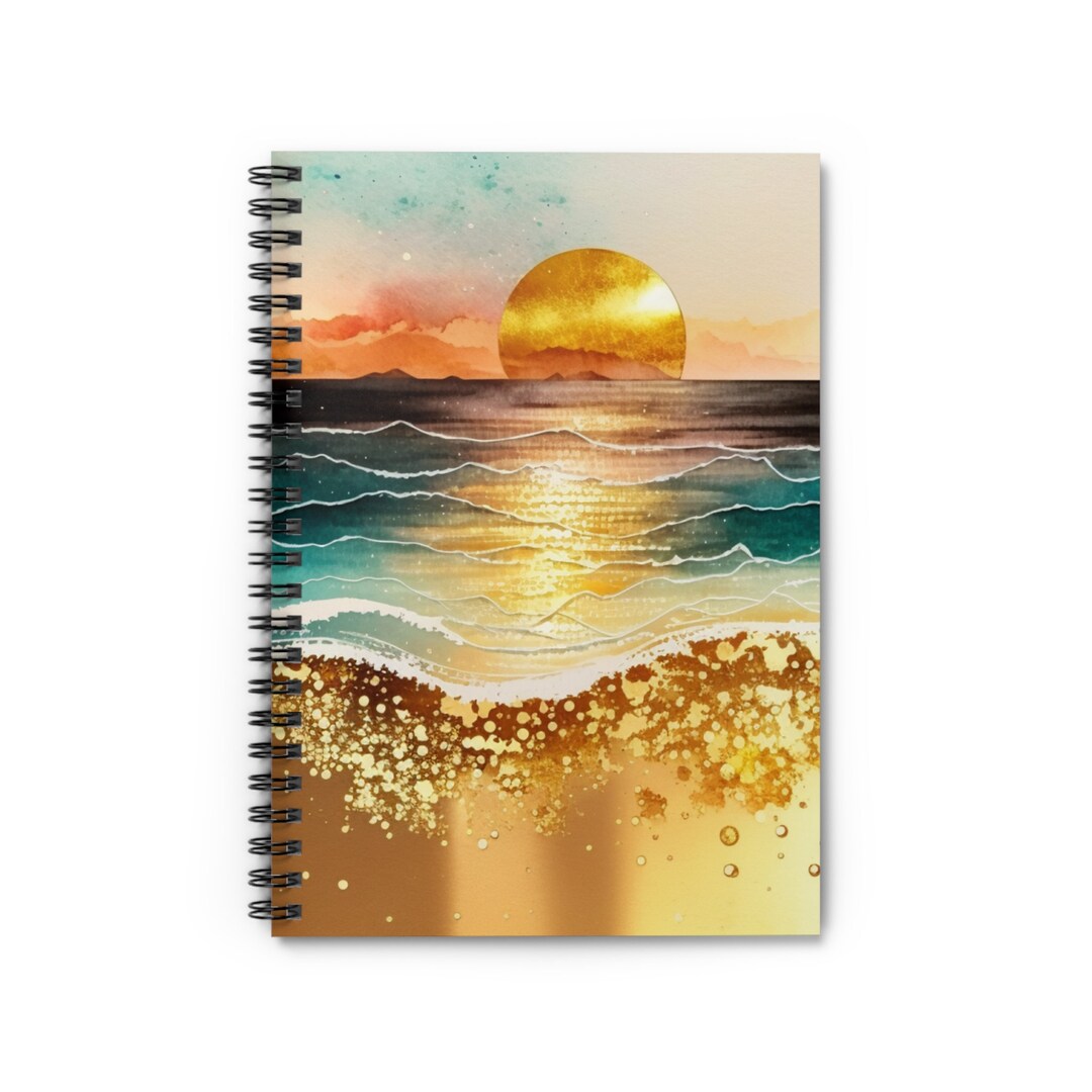 Beach Sunset Spiral Notebook Ruled Line/free SHIPPING - Etsy