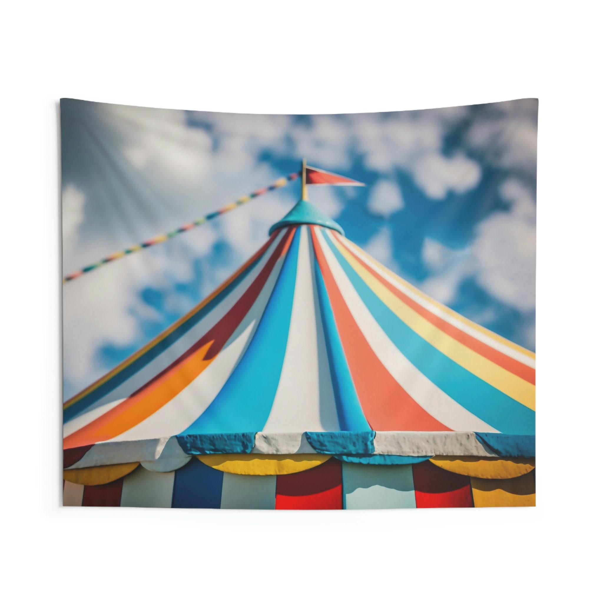 The Big Top Circus Tent Under a Blue Sky-tapestry-fun Wall Art - Etsy