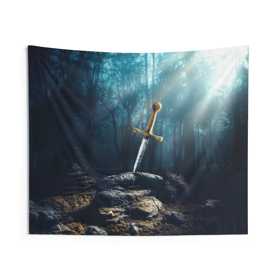 Excalibur the Sword in the Stone Tapestry,movie Lovers,unique Art,dorm ...