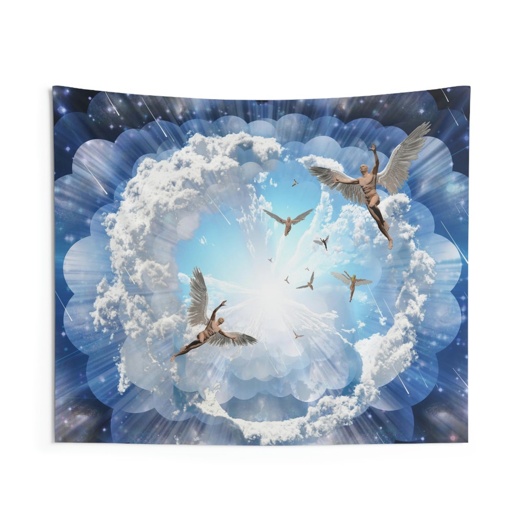 Angel Vortex 2 Wall Tapestries-christian Art-heavenly Art Angels - Etsy