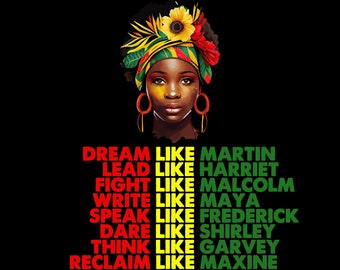 Black History Month Dream Like Martin Leaders African Afro Girl ...
