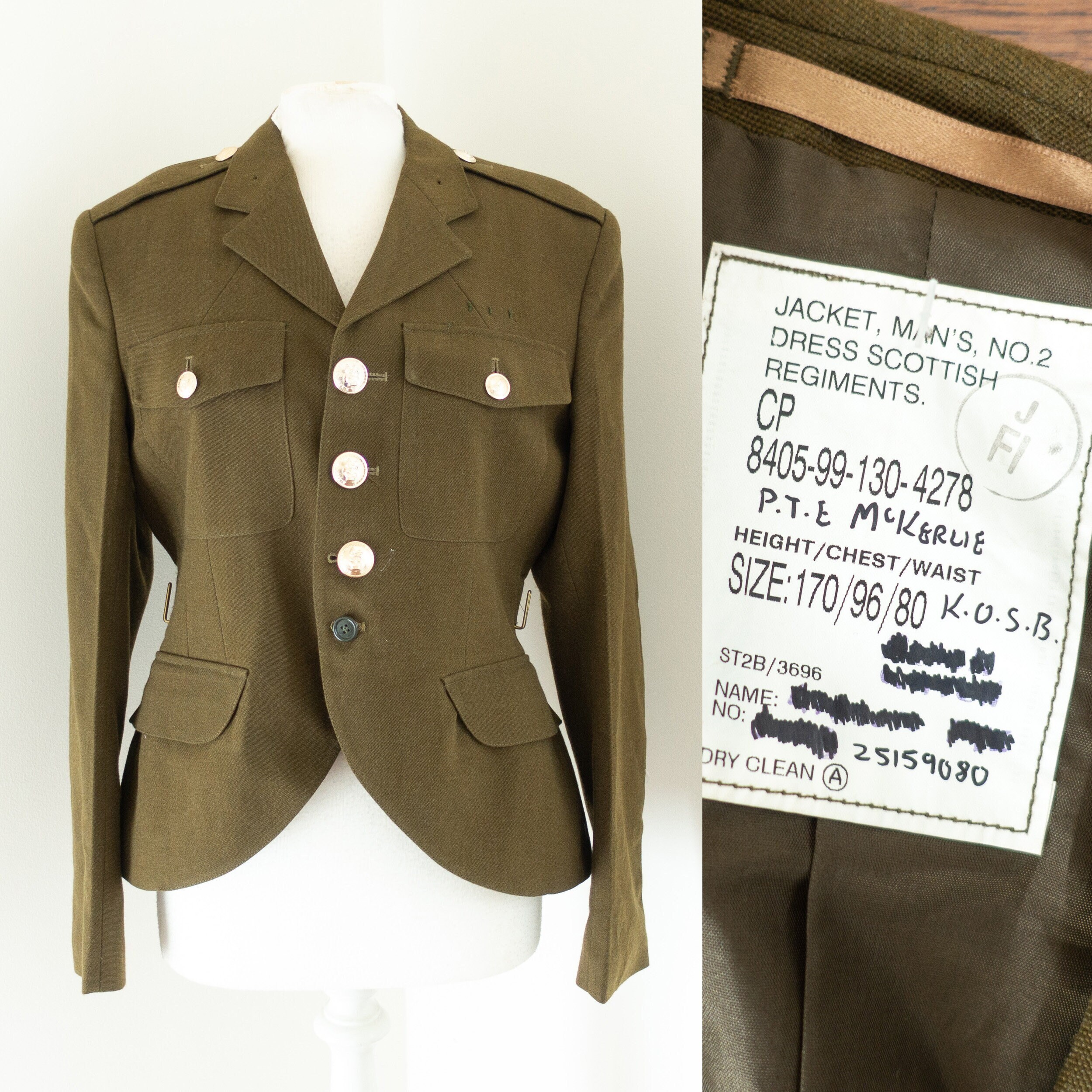 KOSB Men's Scottish Regimental No 2 Tunic Doublet Jacket - Etsy