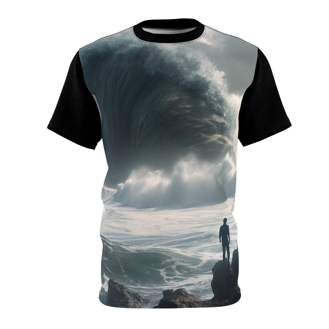 Destructive Wave Unisex Cut & Sew Tee.the Great Wave Minimalist Design ...