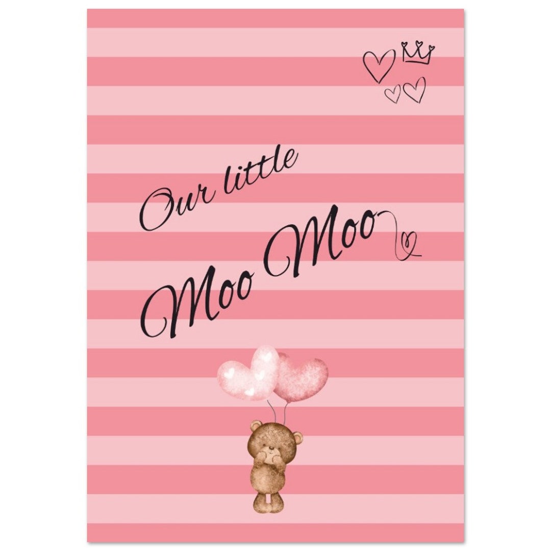 OUR LITTLE Moo Moo Kids Poster Nursery Art Print - Etsy