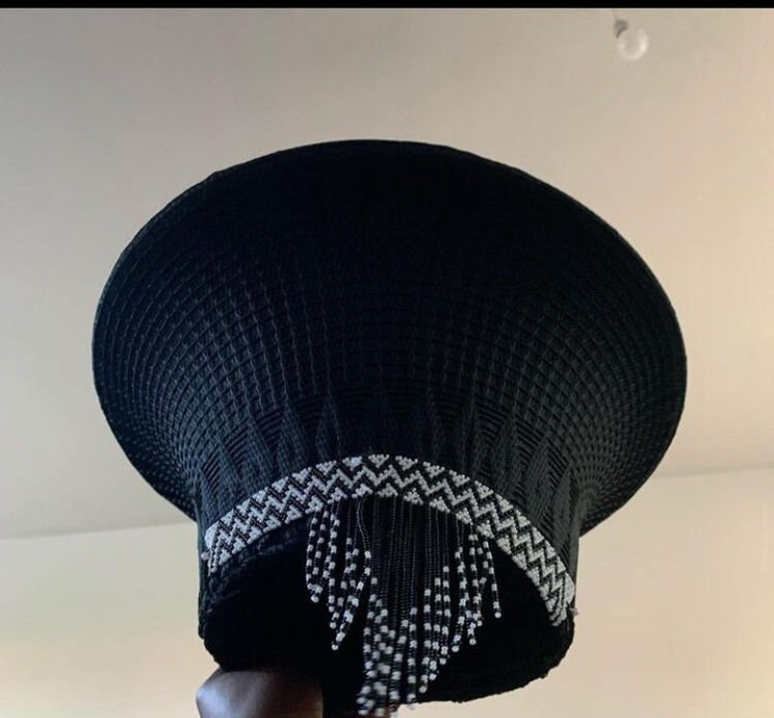 Zulu Hat With Beads| Zulu Beaded Hat| Isicholo| Bucket Hat| South ...