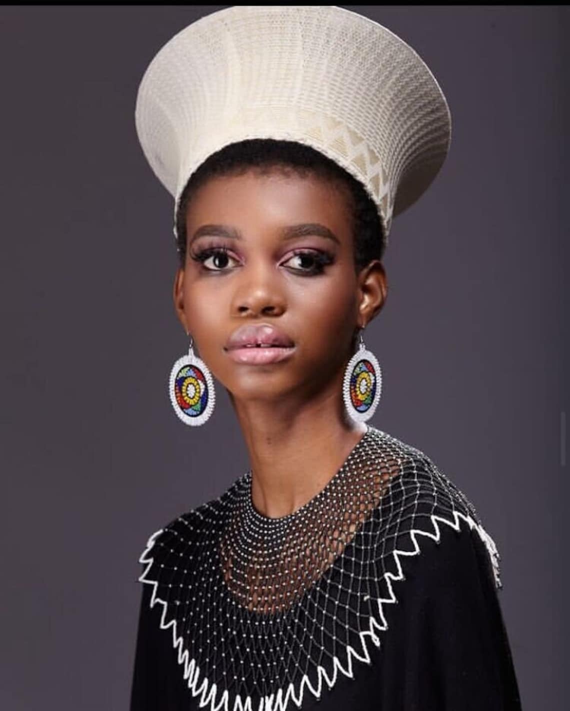Zulu Hat Without Beads Zulu Beaded Hat Isicholo Bucket Hat South ...