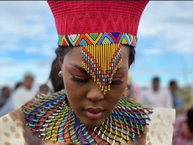 Zulu Hat With Beads| Zulu Beaded Hat| Isicholo| Bucket Hat| South ...