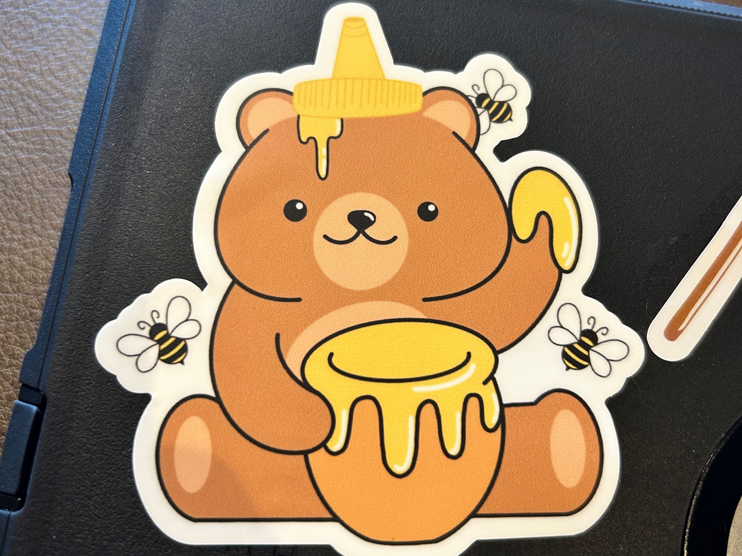 Honey Bear Sticker - Bear Stickers, Laptop Stickers, Tumbler Stickers ...