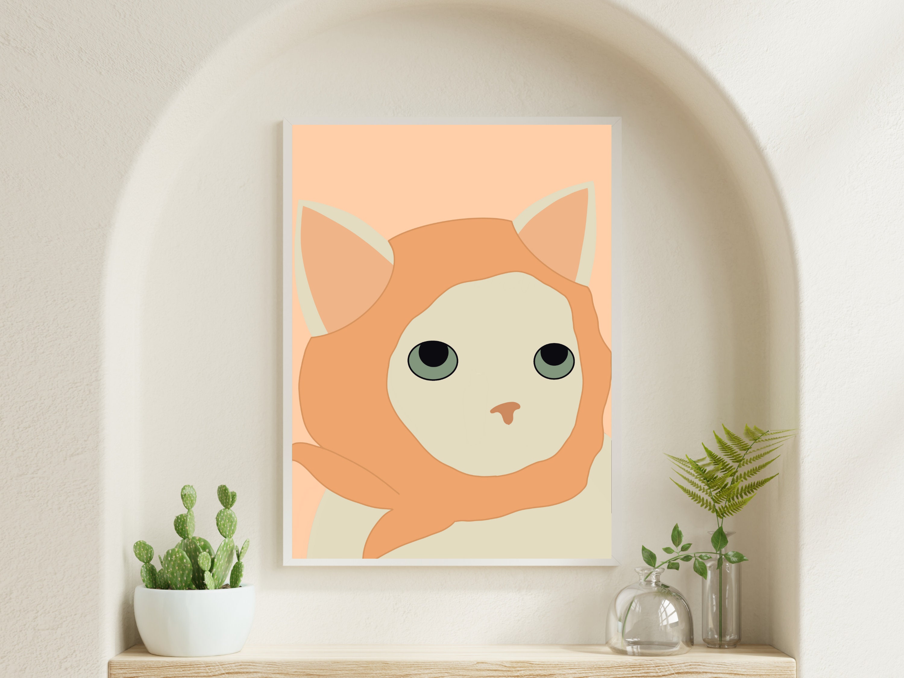 Retro Cat Collage Cat Wall Print, Vintage Cat Poster, Cat Mom, Trendy ...