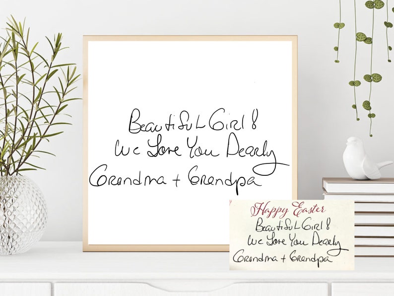 Custom Loved Ones Handwriting - Digital File, Memory Preservation ...