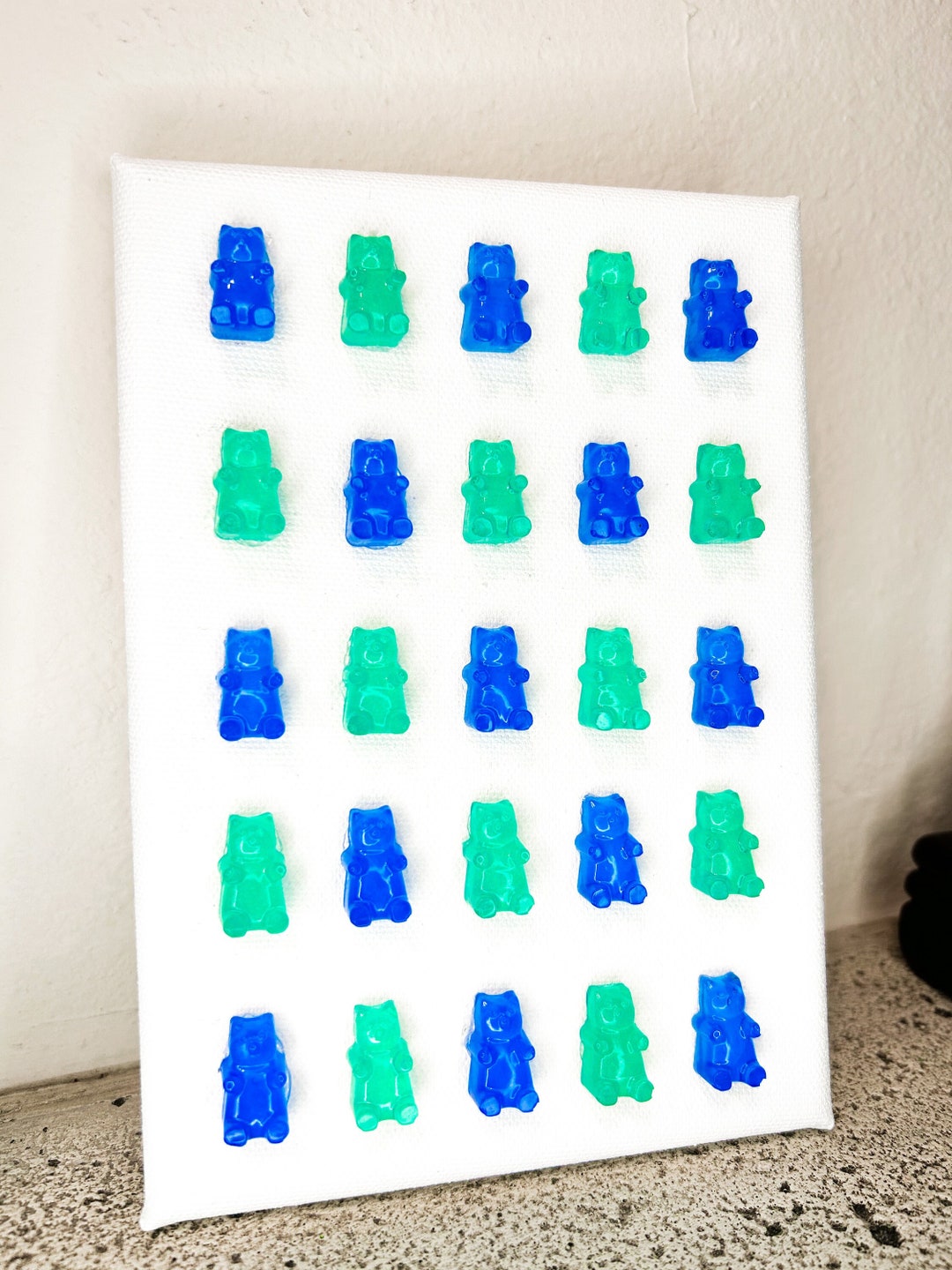 3D Gummy Bear Art Funky Wall Art, Handmade Wall Decor, Resin Gummy ...