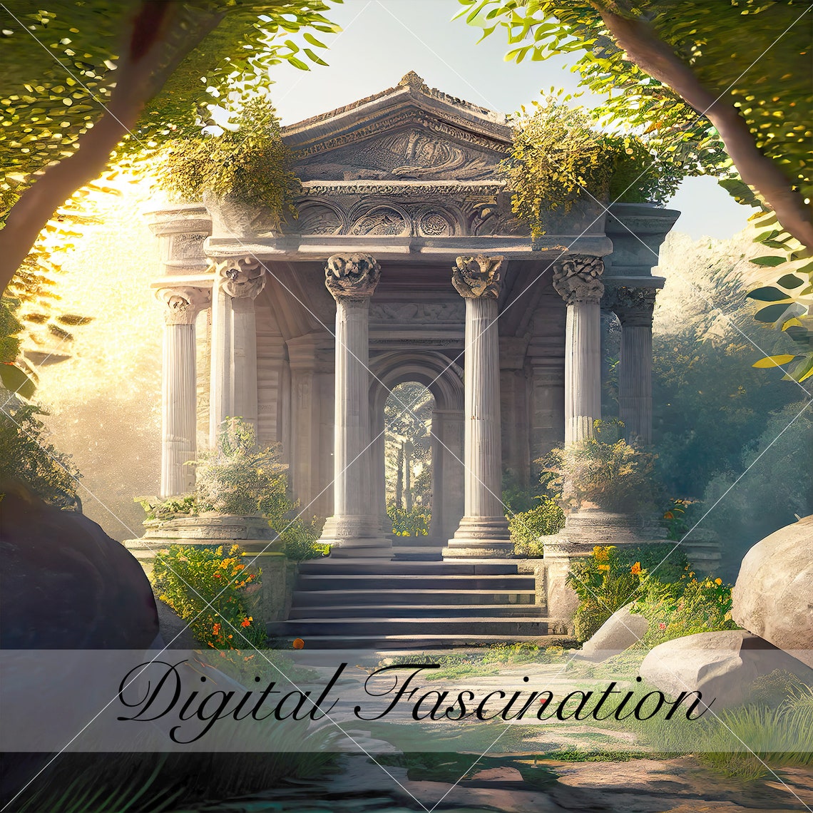 Digital Backdrops, Greek Temple Backdrop, Maternity Backdrop Overlays ...