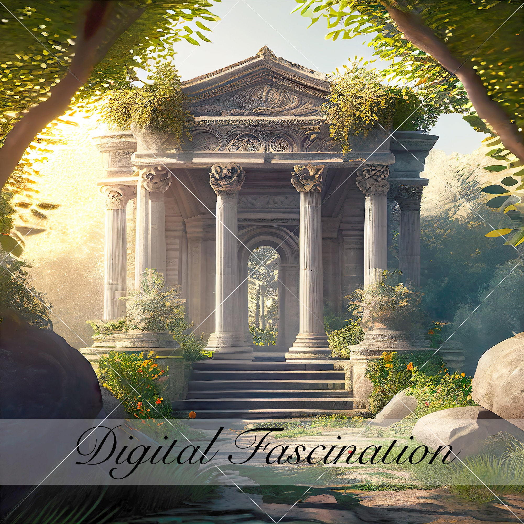 Digital Backdrops, Greek Temple Backdrop, Maternity Backdrop Overlays ...