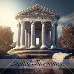 Digital Backdrops, Greek Temple Backdrop, Maternity Backdrop Overlays ...