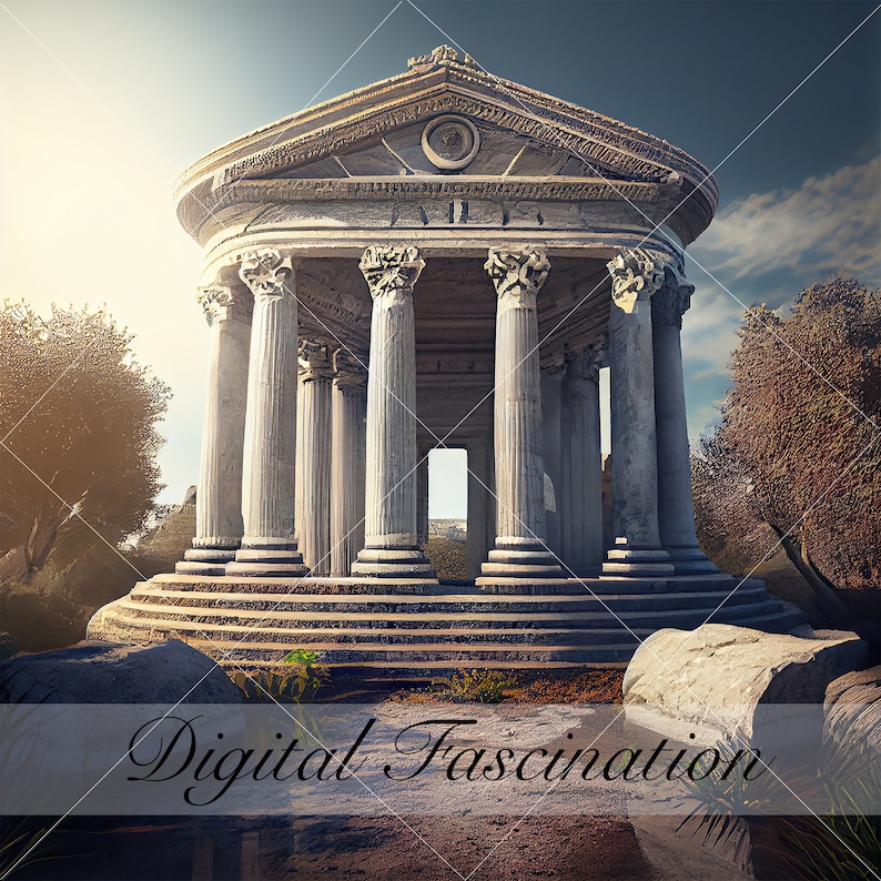 Digital Backdrops, Greek Temple Backdrop, Maternity Backdrop Overlays ...