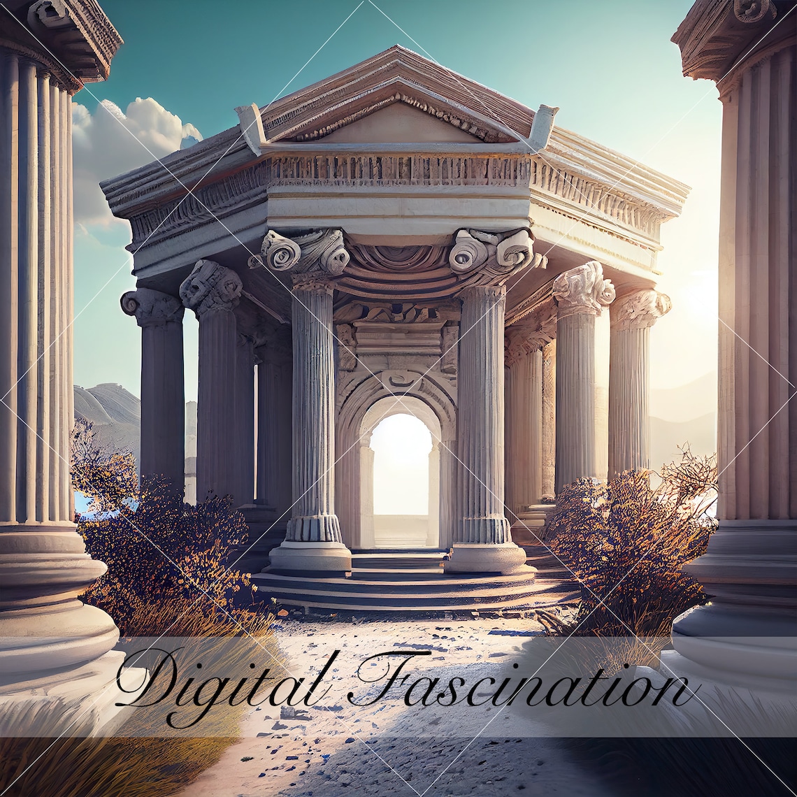Digital Backdrops, Greek Temple Backdrop, Maternity Backdrop Overlays ...