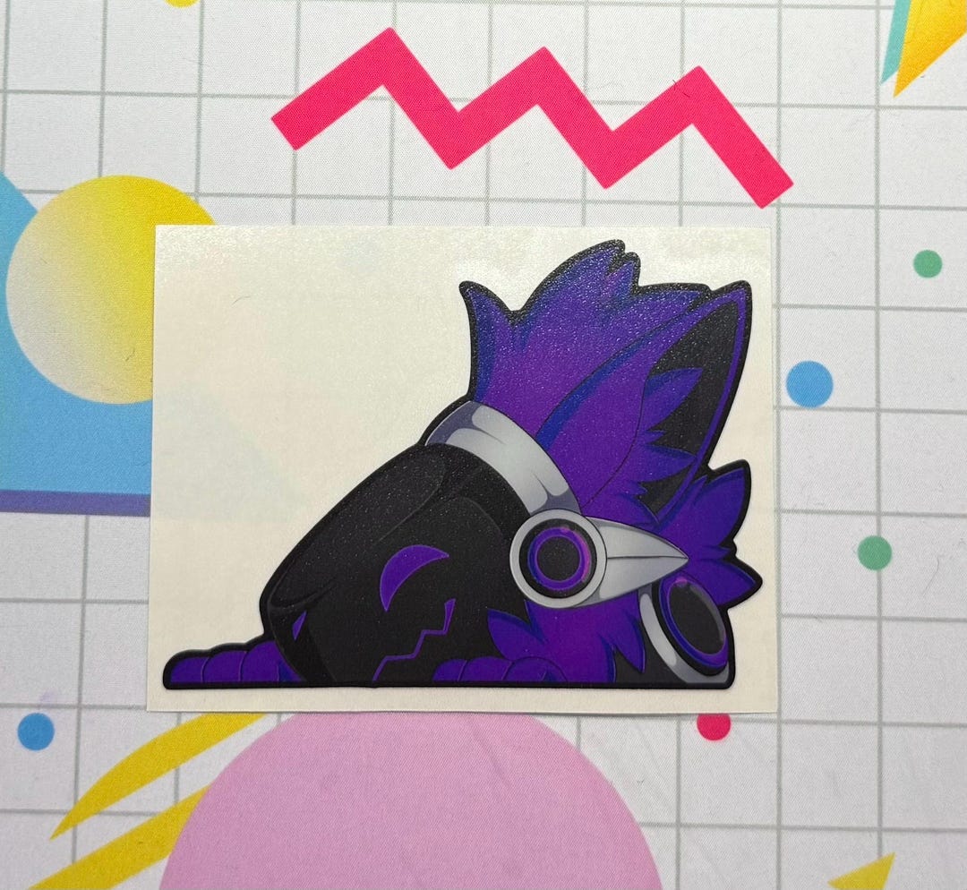 Protogen Furry Vinyl Sticker Cars, Laptops, Water Bottles, Decorative ...
