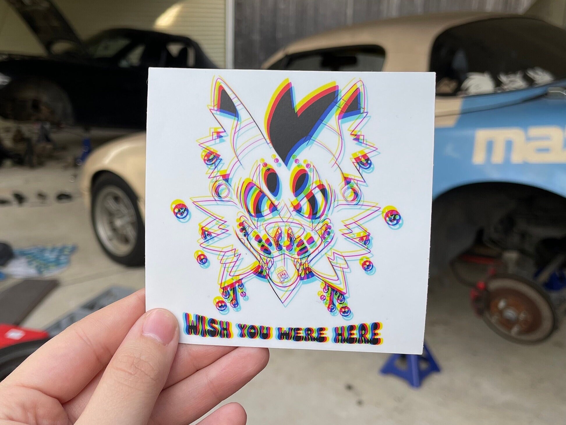 Trippy Furry Vinyl Sticker Cars, Laptops, Water Bottles, Decorative, - Etsy