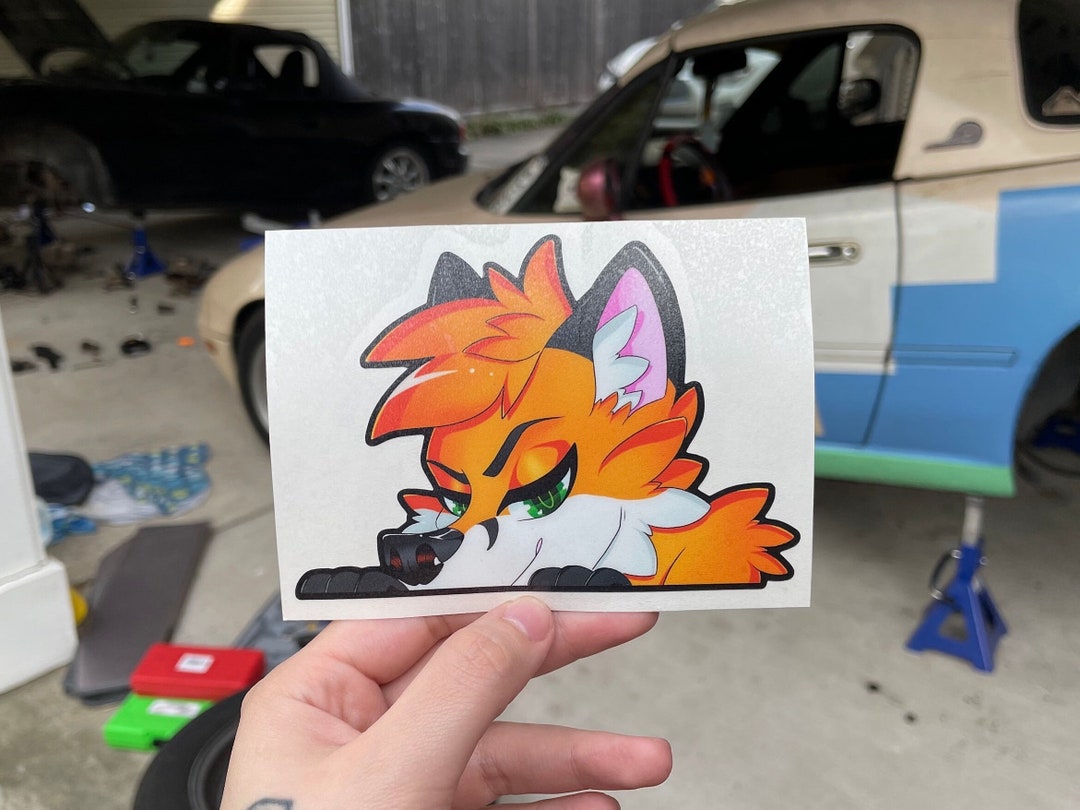 Fox Furry Vinyl Sticker Cars, Laptops, Water Bottles, Decorative, - Etsy