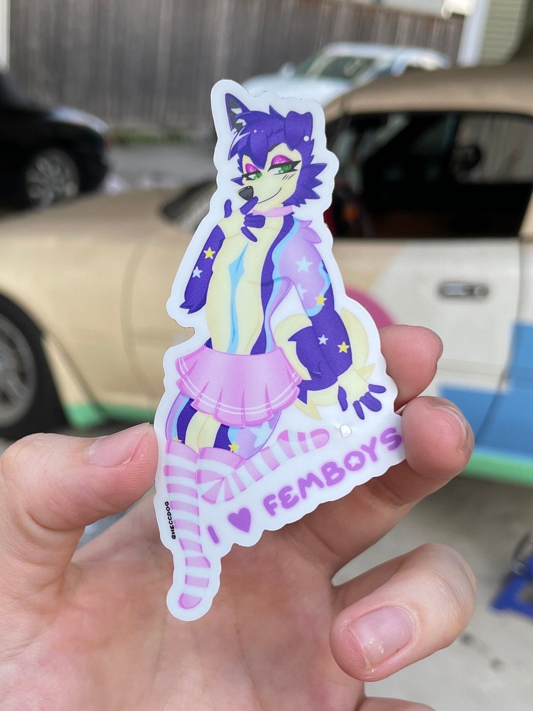 Femboy Furry Vinyl Sticker Cars, Laptops, Water Bottles, Decorative, - Etsy
