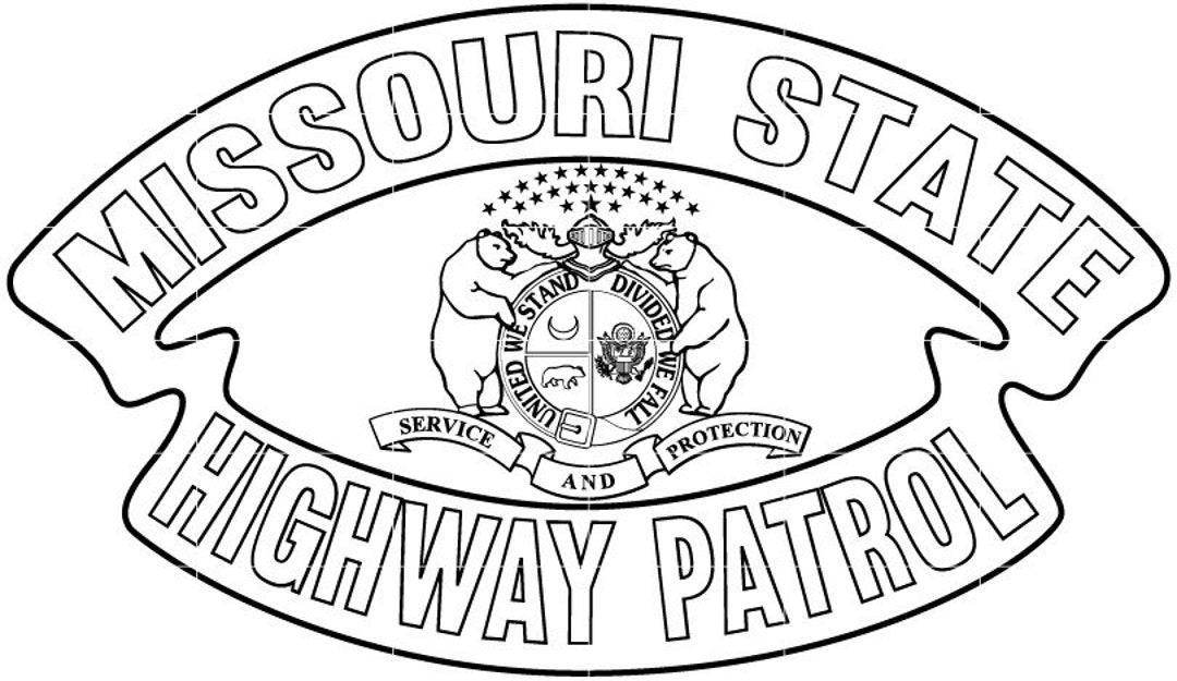 Missouri State Highway Patrol Svg Patch Black White Vector Logo Digital ...