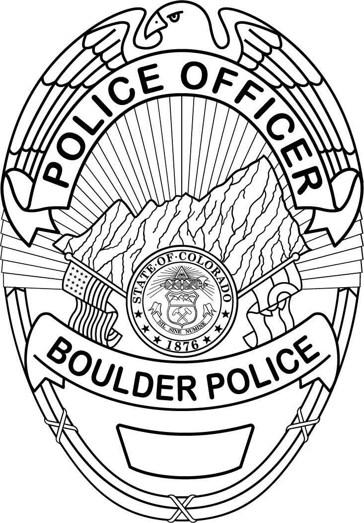 Boulder Police Badge SVG, Vector Outline (no Number) - Etsy