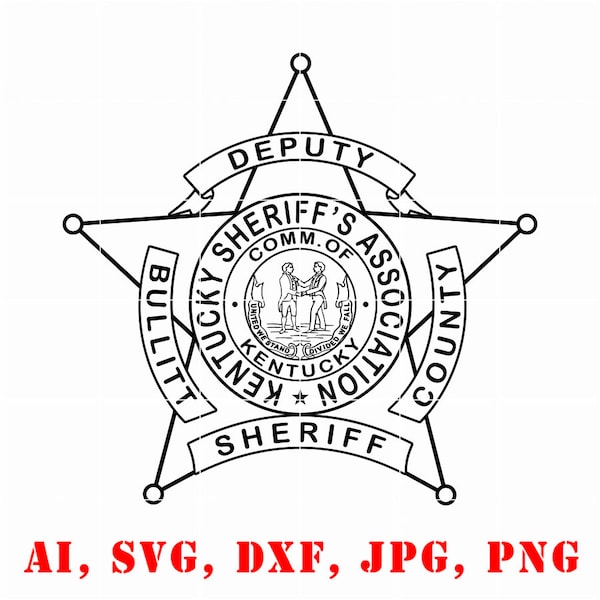 Kentucky Sheriff Badge Svg - Etsy