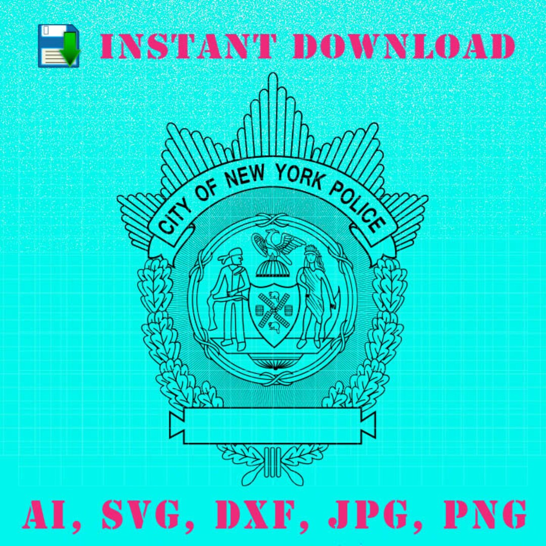 City of New York Police Captain Badge Vector, Svg, Dxf, Png, Cnc Router ...