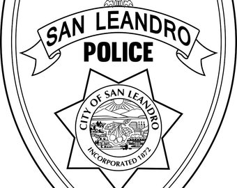 Phoenix Arizona Police Patch Vector Line Art File Badge, Black White, Svg, Outline, Cnc Cut ...