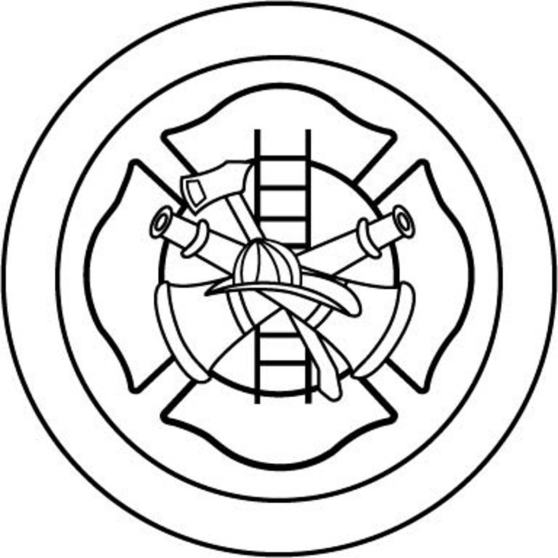 Custom Firefighter Badge Template for Laser Engraving, CNC Router ...