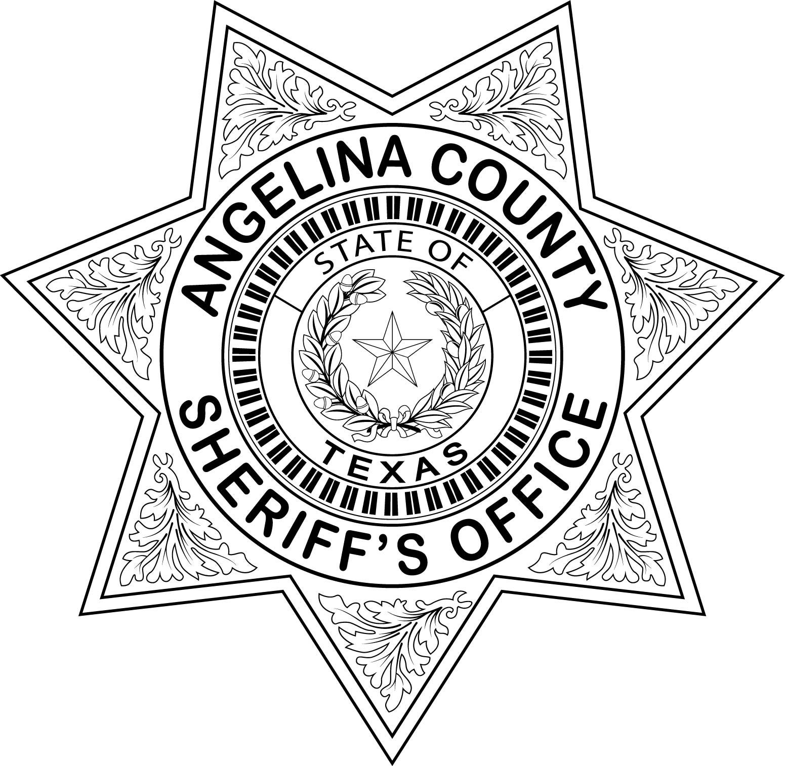 Angelina County Sheriffs Office Badge Texas Patch, Vector File, Laser ...