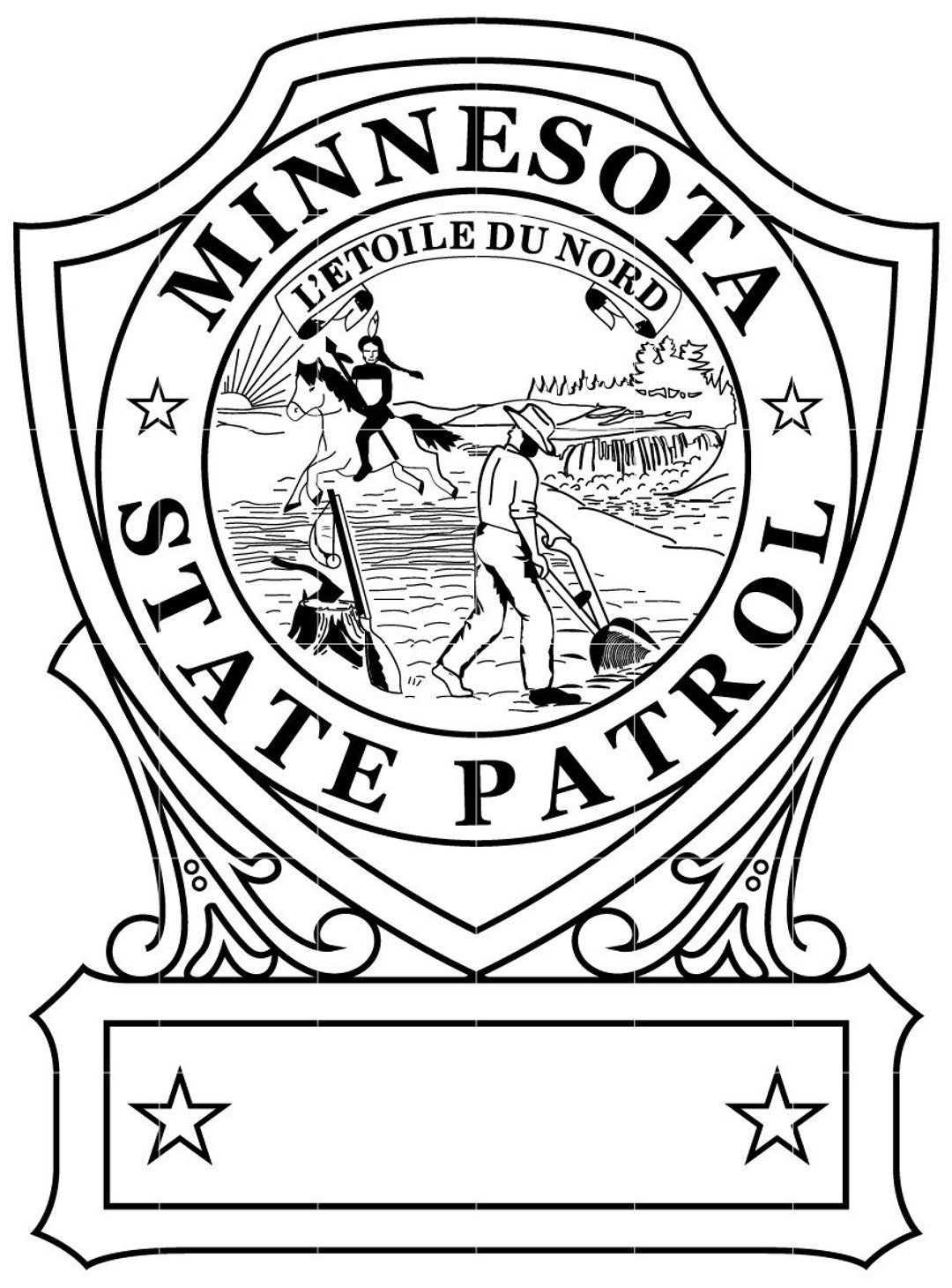 Minnesota State Patrol Vector Badge SVG, DXF Cnc Laser Cut, Cricut Svg ...