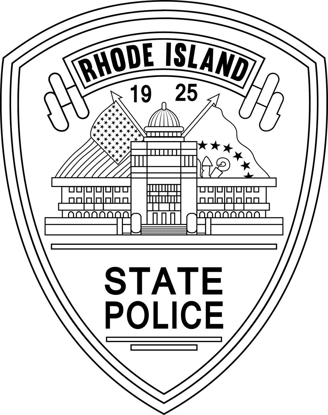 Rhode Island State Police Badge Vector, Laser Cut File - Etsy